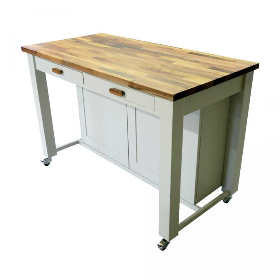 Freestanding Kitchen Island Unit with Cupboard | Rainbows Furniture